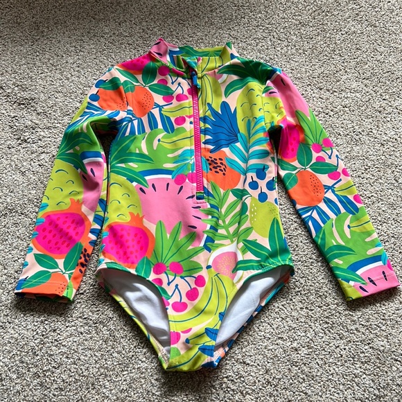 Mini Boden | Swim | Boden Tropical Fruit Rashguard One Piece 45 | Poshmark